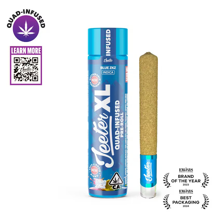 Jeeter XL 2g Liquid Diamond Infused Pre Roll ~ Blue ZKZ - Top Cola Delivery